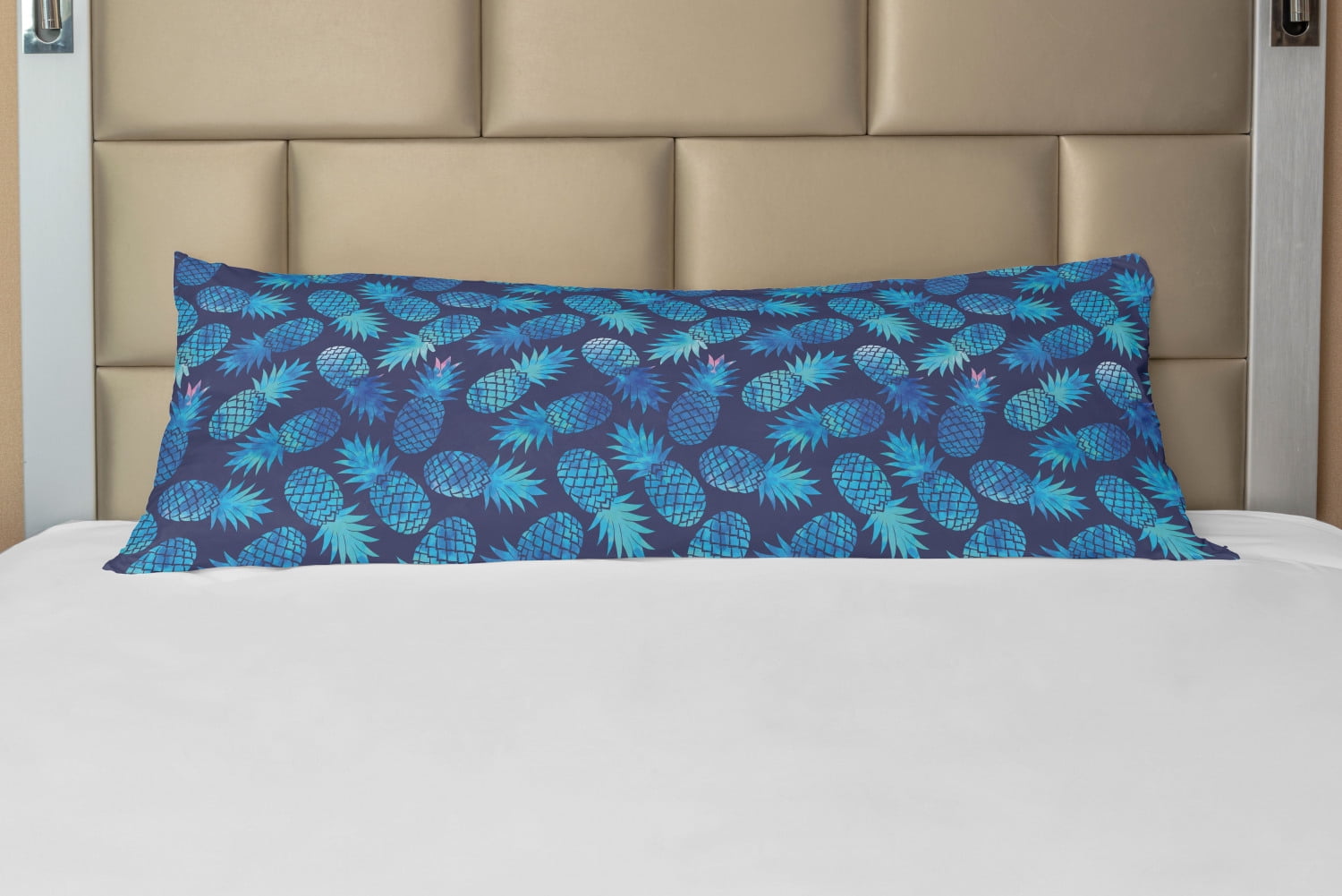 Modern Body Pillow Case Cover with Zipper, Pineapple Pattern Exotic ...