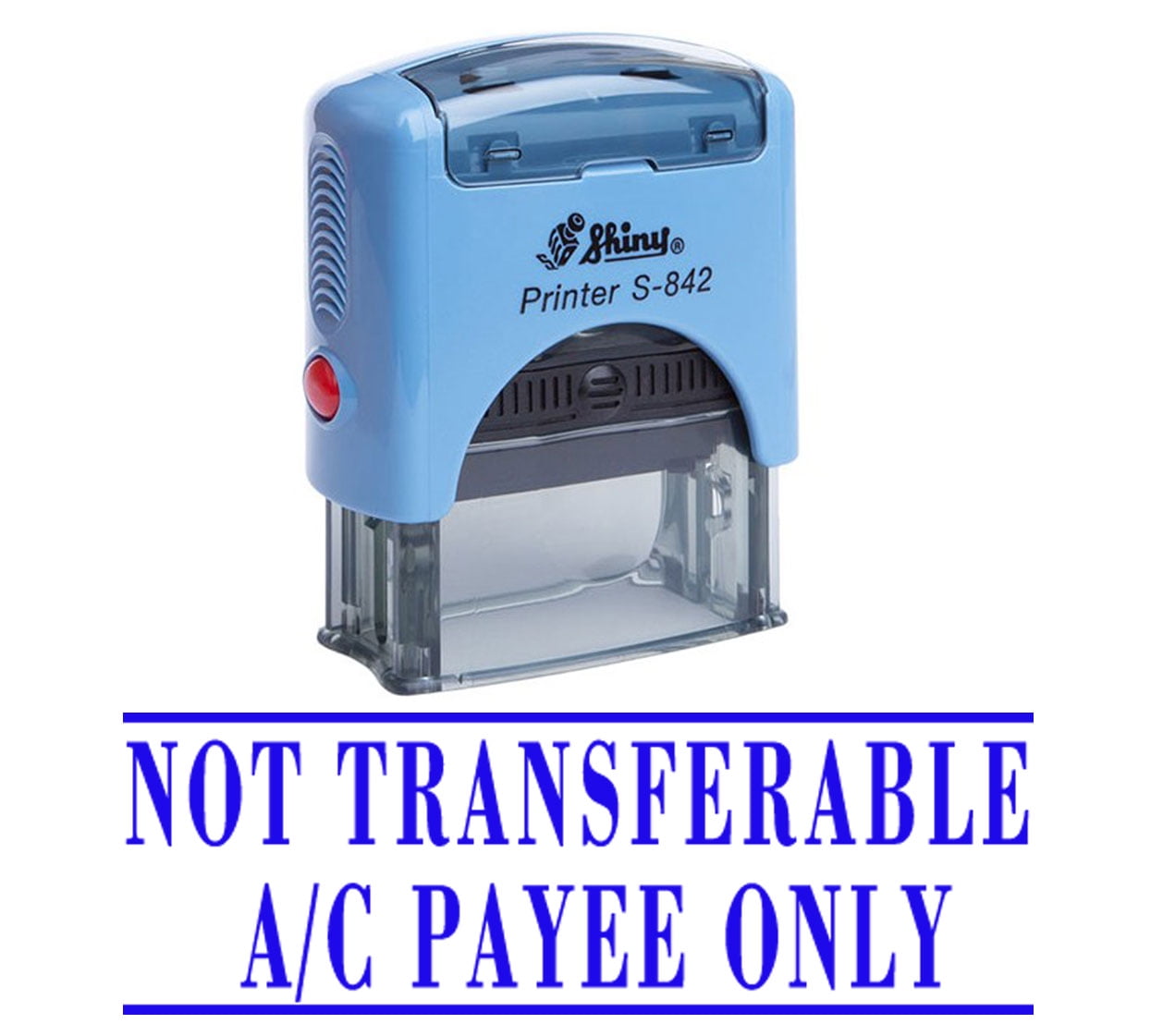 NOT TRANSFERABLE A/C PAYEE ONLY Shiny Self Inking Rubber Office ...