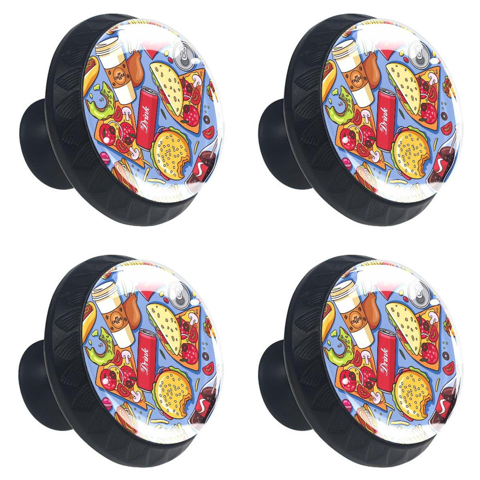 4 Pcs Delicious Fat Food Knobs for Kitchen Cabinet Cupboard Dresser ...