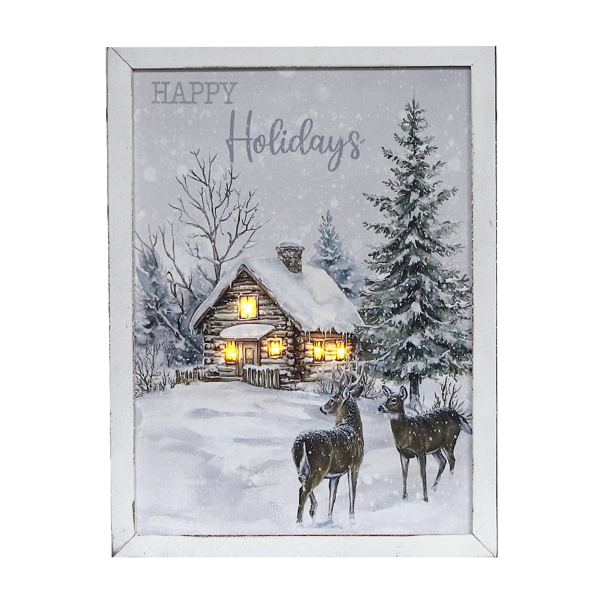 Click here for Ih Casadécor Led Framed Wall Art (Deer And Cottage... prices