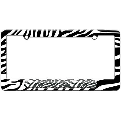 Zebra Print License Plate