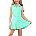 ATOGUTA Girls Skirt Set Sleeveless V Neck Collar Tank Tops and Mini ...