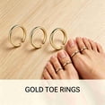 3Pcs Toe Rings for Women, Adjustable Toe Ring Non Tarnish Waterproof ...