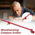 Woodworking Compass Scriber 300mm Fixed Point Marking Gauge Adjustable ...
