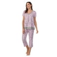 Secret Treasures Womens 2 Piece Sleepwear Set Short Sleeve V Neck Top