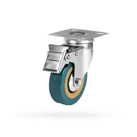 SICED 4 Pack, Non-Marking Polyurethane Caster Wheel Locking Spinning ...