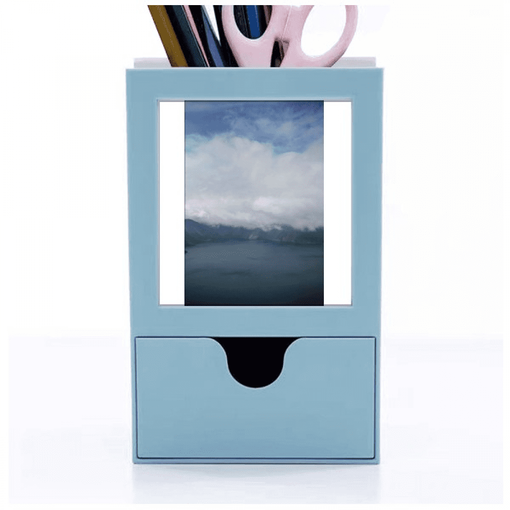 Blue Sky And White Clouds Desk Supplies Organizer Pen Holder Card ...