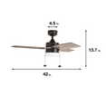 Prominence Home Reston 42" Bronze Modern Small Room Ceiling Fan with 3 ...