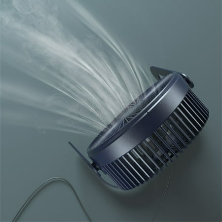 Rotating USB Desk Fan Portable Nightstand Tabletop Cooling Device Quiet ...