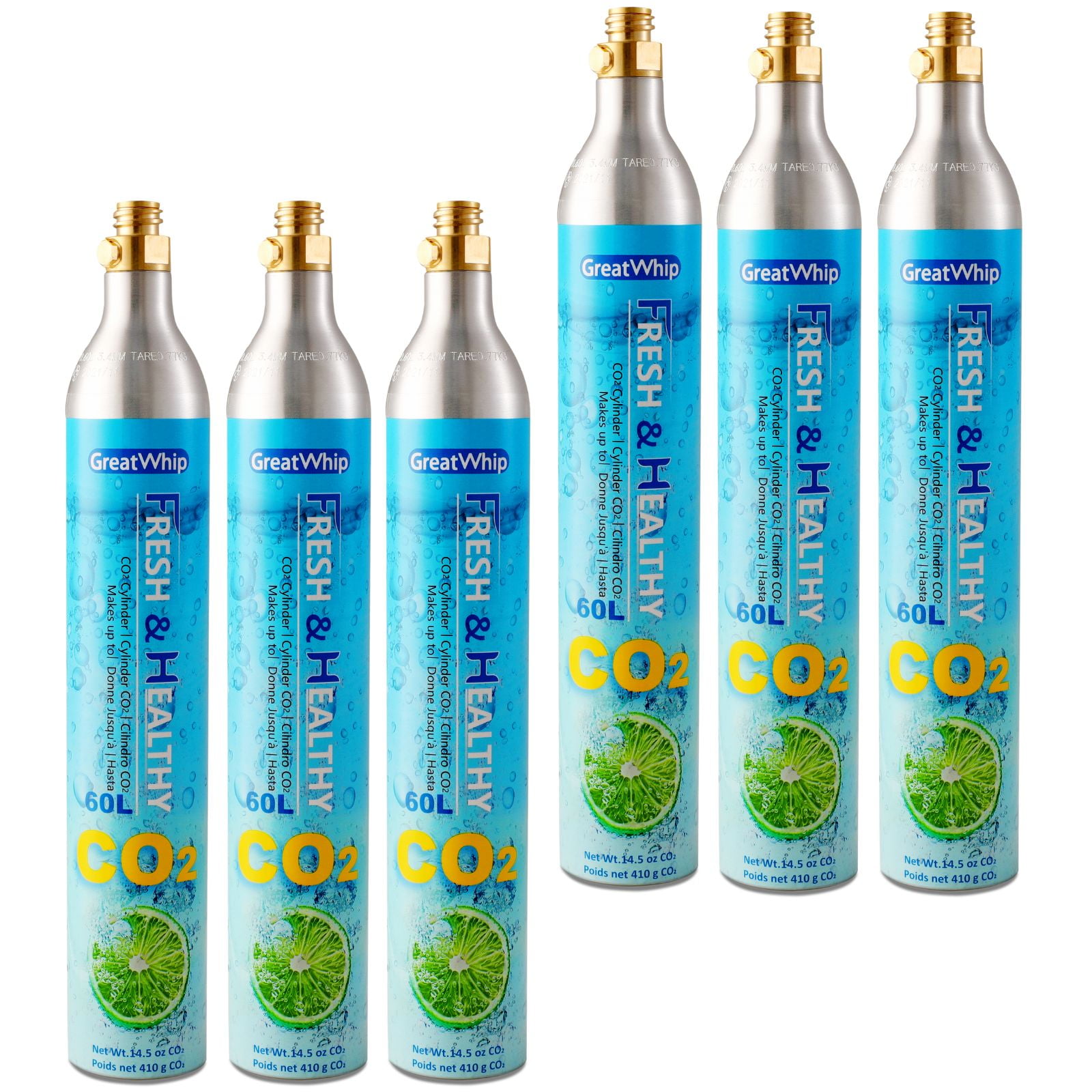 Buy GreatWhip Co2 Carbonator Cartridge 60L Co2 Cylinder Sodasteam 14.5 ...