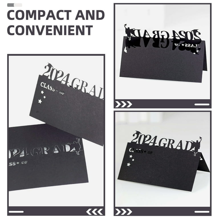 Black Graduation Name Cards