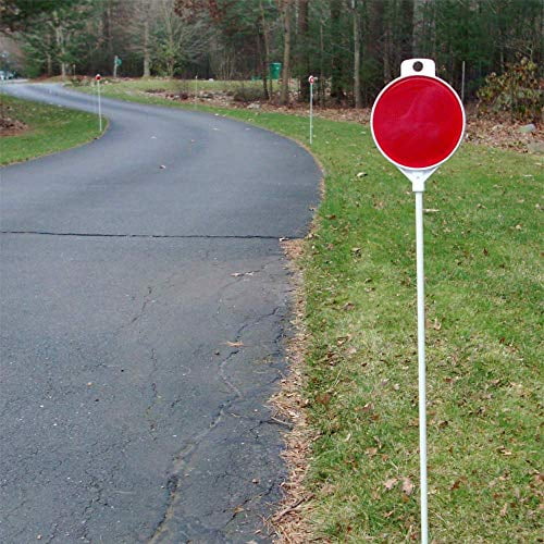 FiberMarker 36inchx1/4inch Solid Driveway Markers White with Double ...