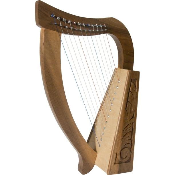 ROOSEBECK WALNUT BABY HARP 12-STRING W/TUNING TOOL/EXTRA STRINGS ...