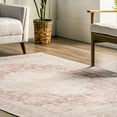 nuLOOM Rosa Machine Washable Distressed Vintage Medallion Area Rug, 8 ...