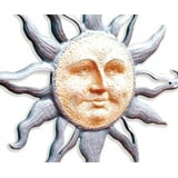 SPI 37 inch Large Diameter Aluminum Sun Wall Hanging, Outdoor Metal ...