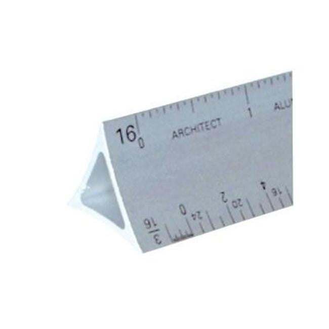 Alumicolor 12" Black Hollow Aluminum Triangular Architect Scale ...