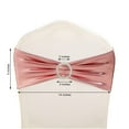 BalsaCircle 5 Rose Gold Metallic Spandex Chair Sashes Silver Round ...