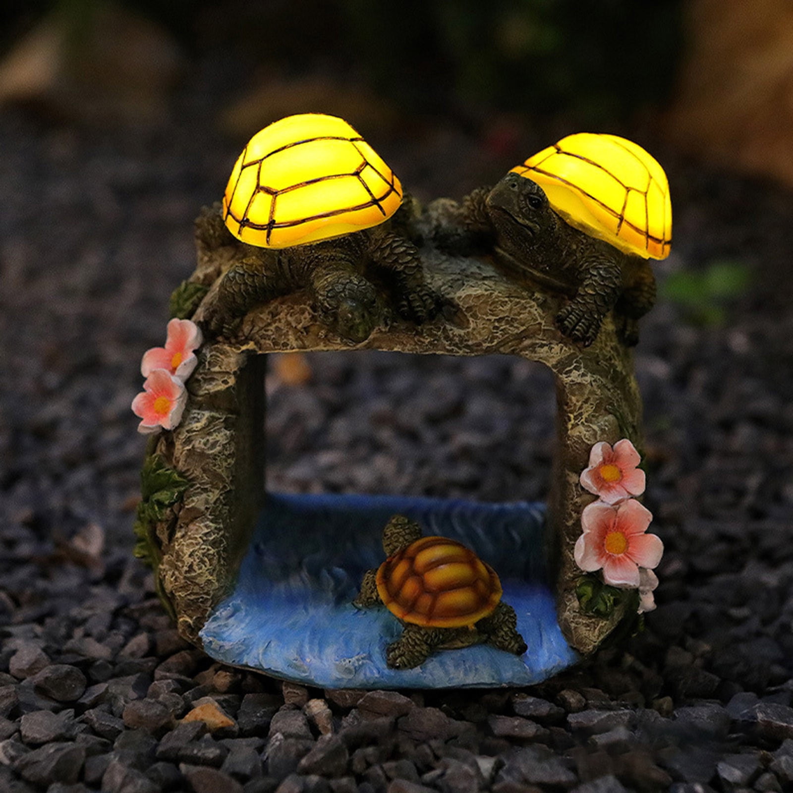 Yard Decoration Adorable Turtle Gutter Downspout Splash Block - Resin ...