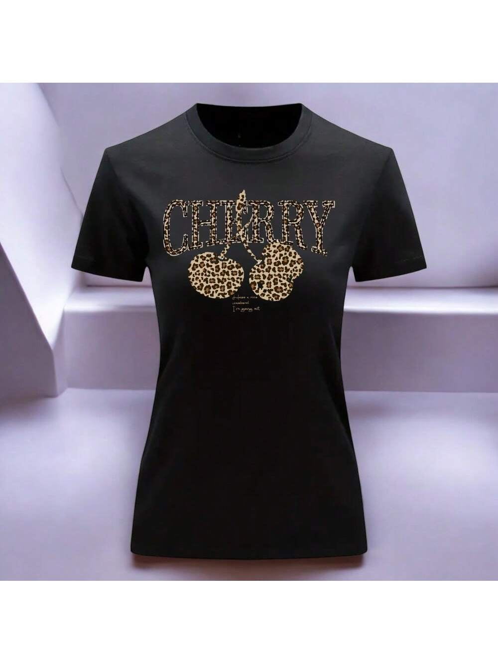 Playera Blusa Cherry Cerezas Animal Print Color Negro Talla Grande Marca Emil SaEs | Bodega ...