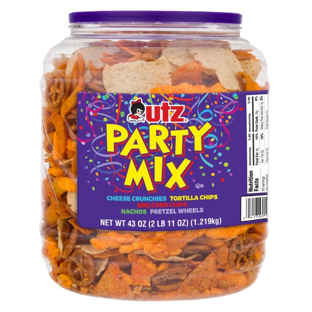 43 oz Utz Party Mix Barrel - Walmart.com