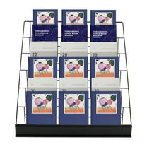 Miumaeov 6 Tiers Black Tabletop Book Rack Magazine Organizer Rack Book ...
