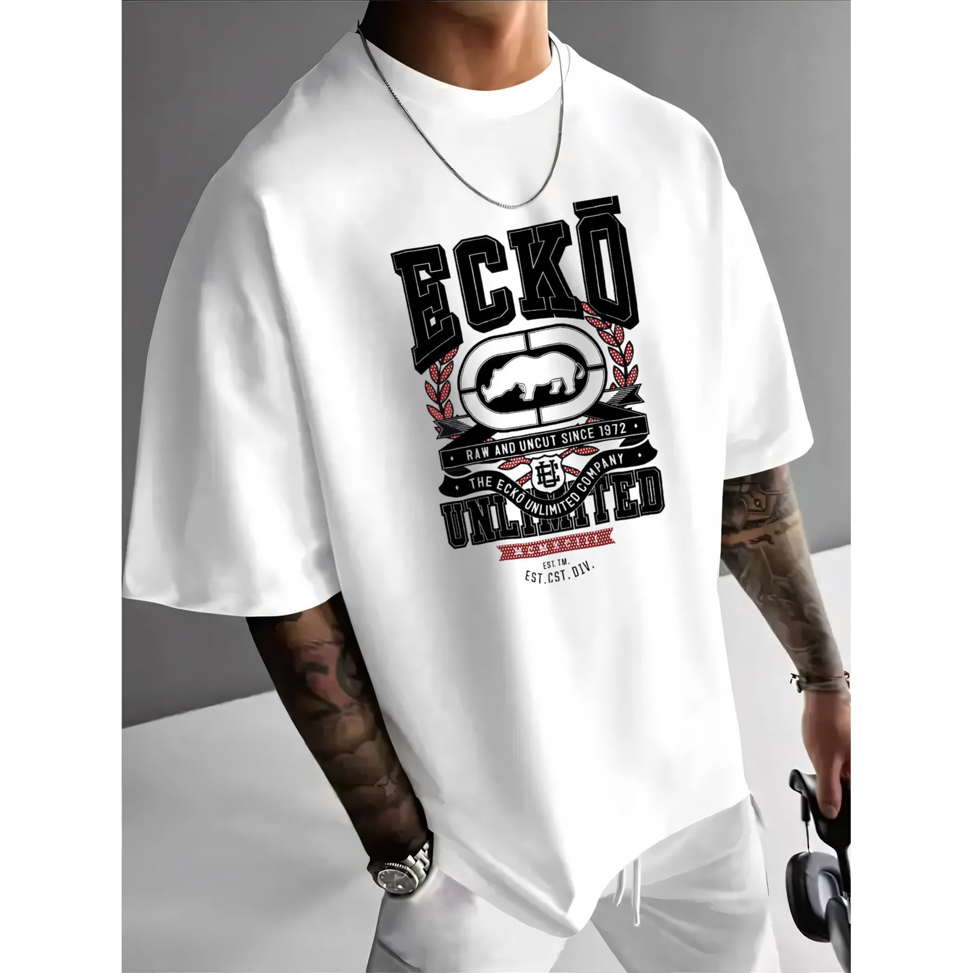 Click here for Yingd Mens Casual Black T Shirt With Ecko Graphic... prices