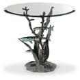 SPI Home Cast Aluminum Barracuda Glass Top End Table - Walmart.com