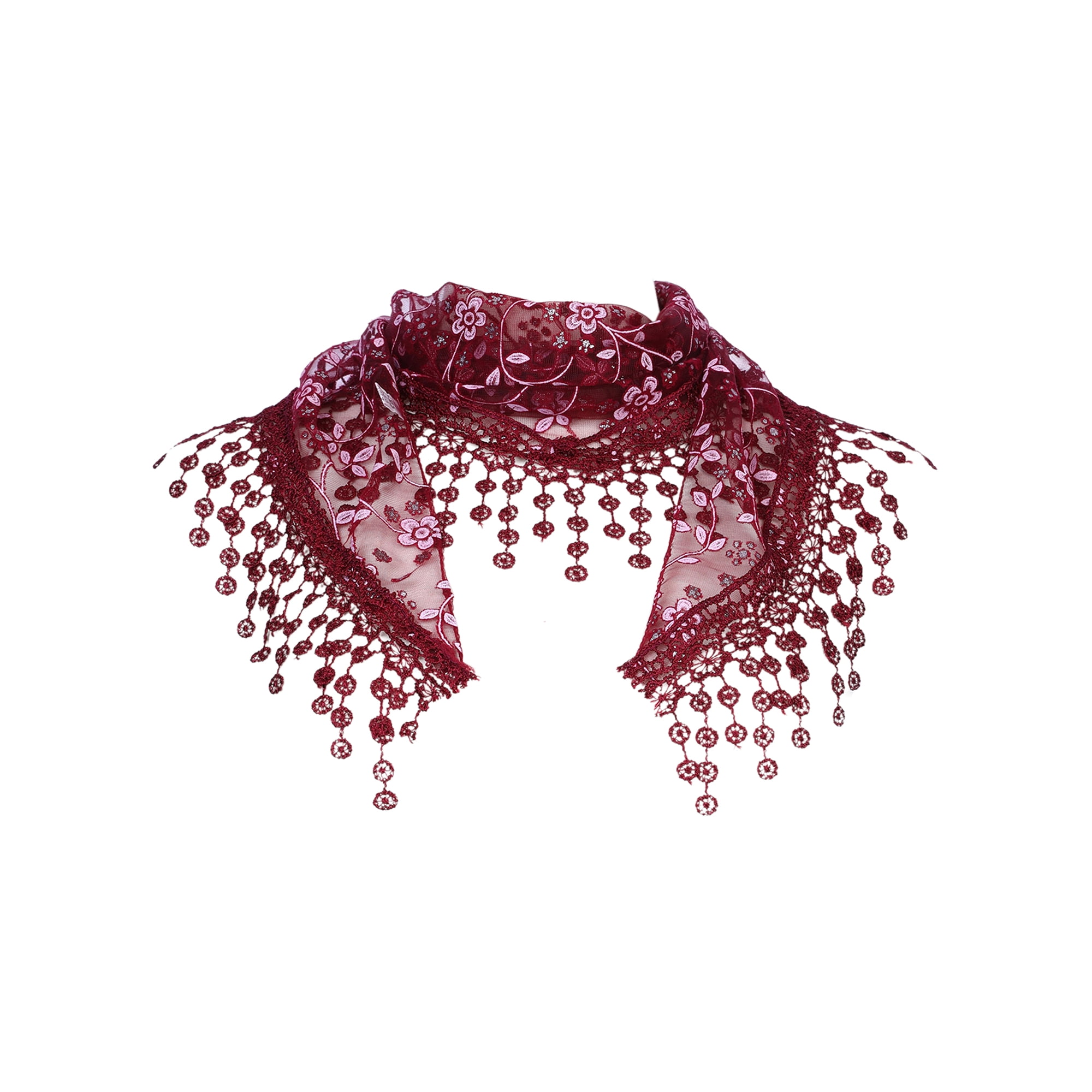 Click here for Inspire Chic Lace Mantilla Tulle Scarves  Triangle... prices