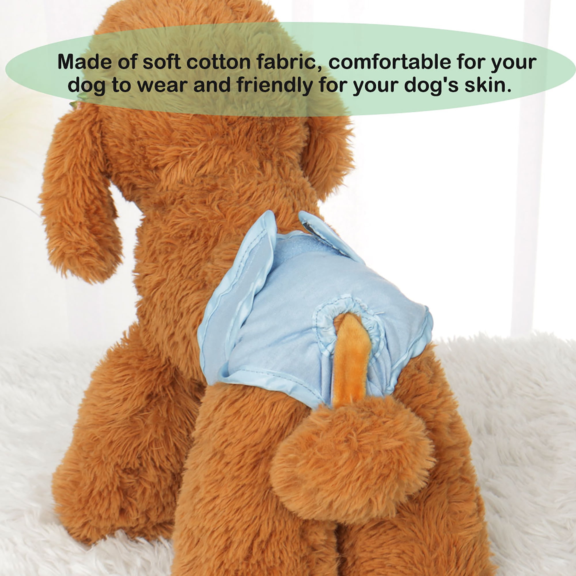 Washable Cotton Blends Female Dog Physical Pant Adjustable Doggies ...