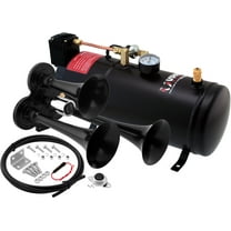 Vixen Horns Triple Trumpet Train Horn Kit, 150 PSI Compressor, 1 Gallon ...