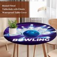 Bowling Round Tablecloth 45-54 Inch Round Fitted Table Cloth with ...