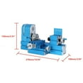 Metal Mini Turning Lathe Machine 24W Motorized Metalworking DIY Tool ...