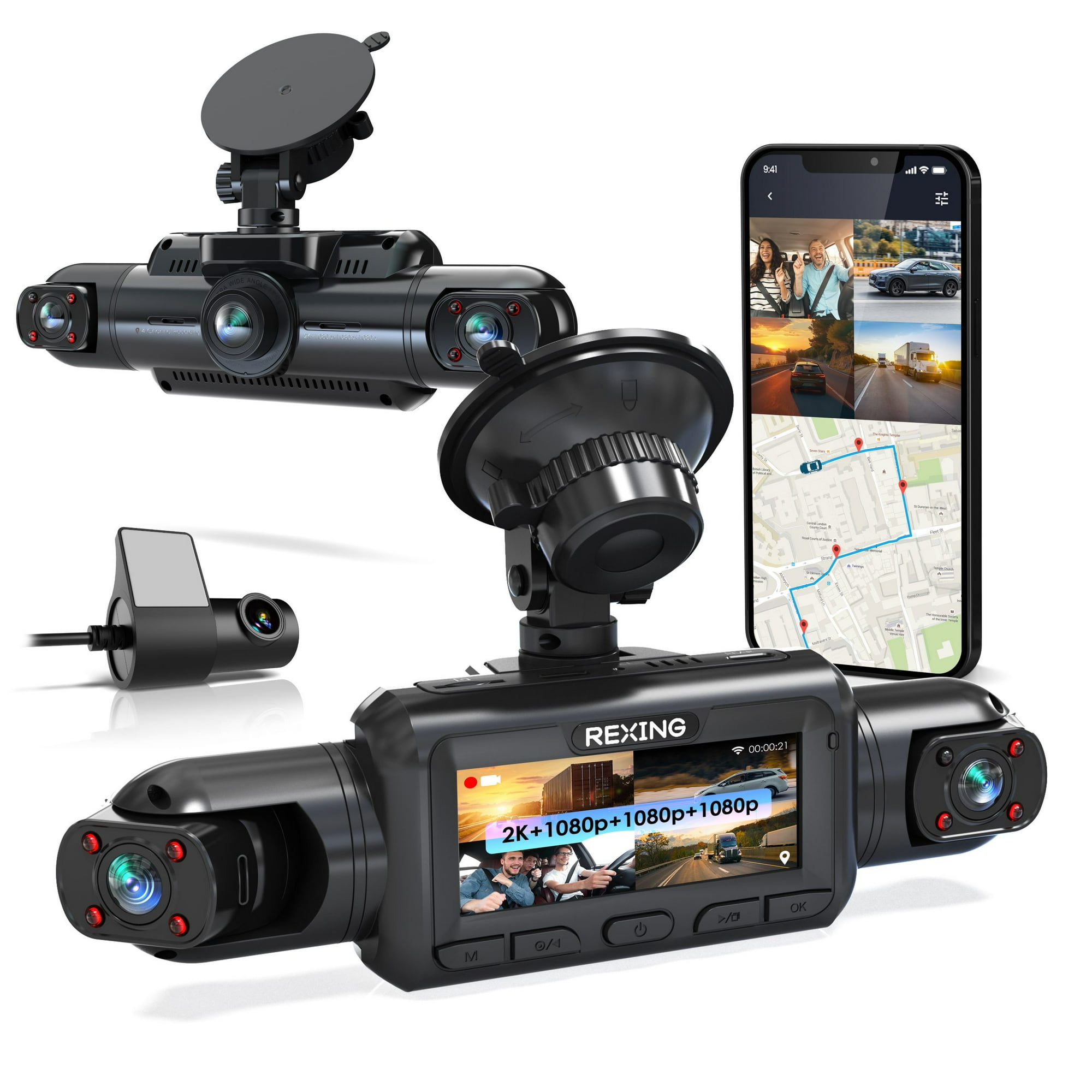 Click here for Rexing L4-2k 4 Channel Dash Cam 2k Front Resolutio... prices