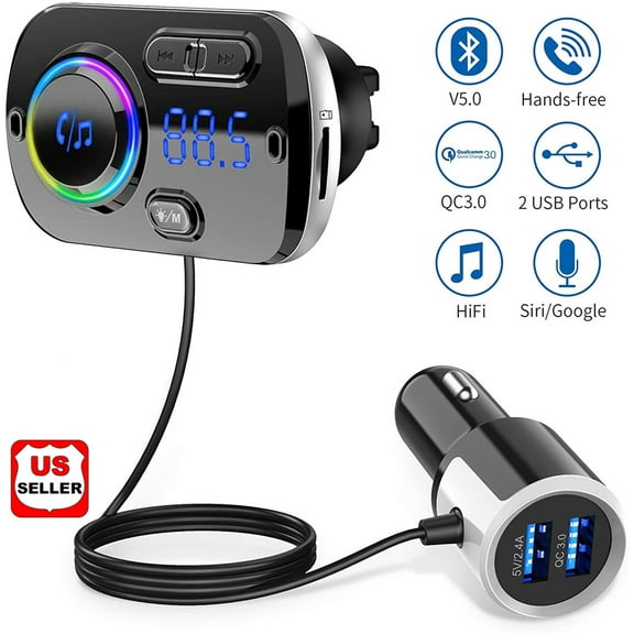 ? Just Wireless Fm Transmitter & Dial Port Usb Car Charger- Black ...