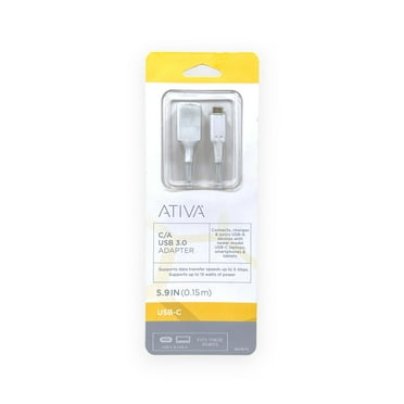 Awanta USB-A to USB-C 3ft Cable White USB 2.0 Fast Charging Cable ...