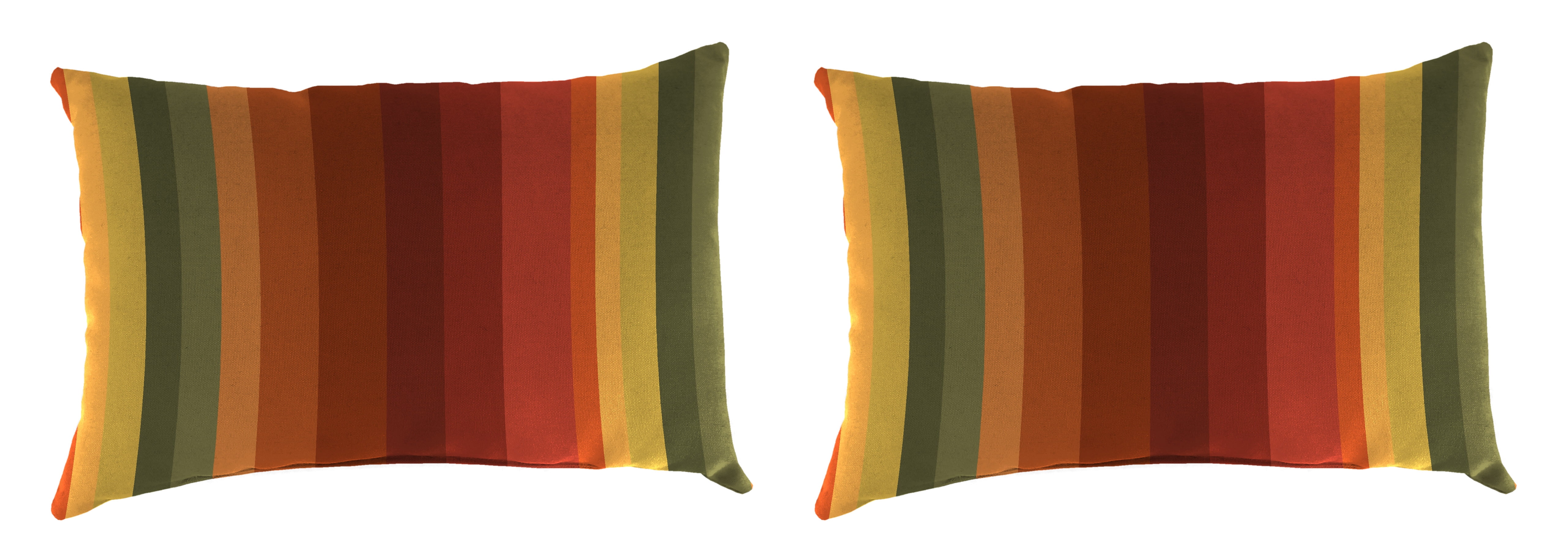 Jordan Manufacturing 18" x 12" Islip Cayenne Red Stripe Rectangular ...