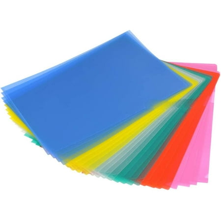 24 Pcs A4 Cut Flush Folders Plastic Top & Side Open Cut Flush File ...