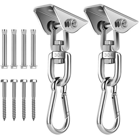 Lepai 2 set Heavy Duty Ceiling Hooks Stainless Steel Hanger Hooks 360 ...