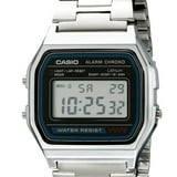 Casio A158W-1 Men's Classic Stainless Steel Water Resistant Digital Wrist Watch with LED Light ...