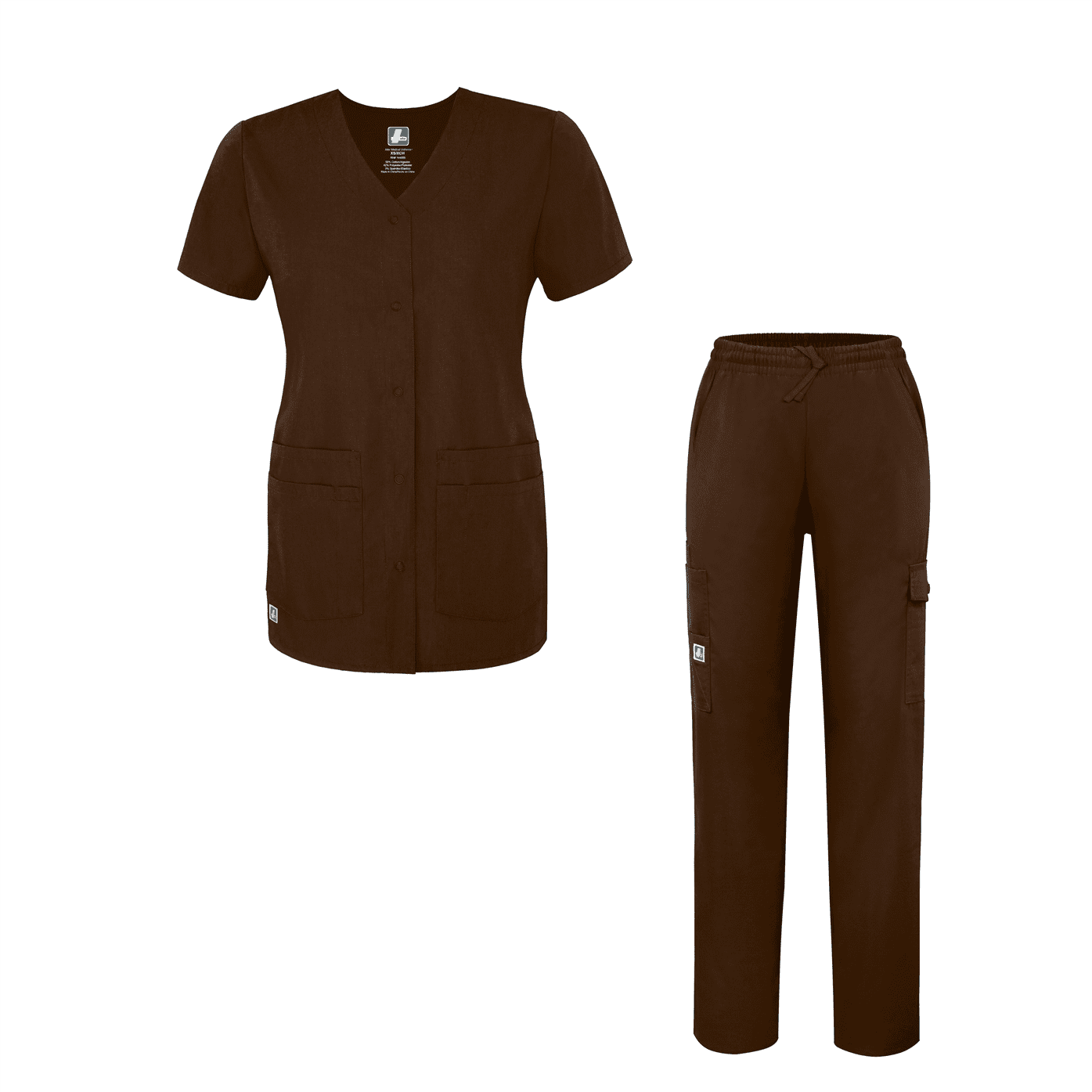 Adar - Adar Universal Women's Scrub Set – Snap Front Scrub Top and ...