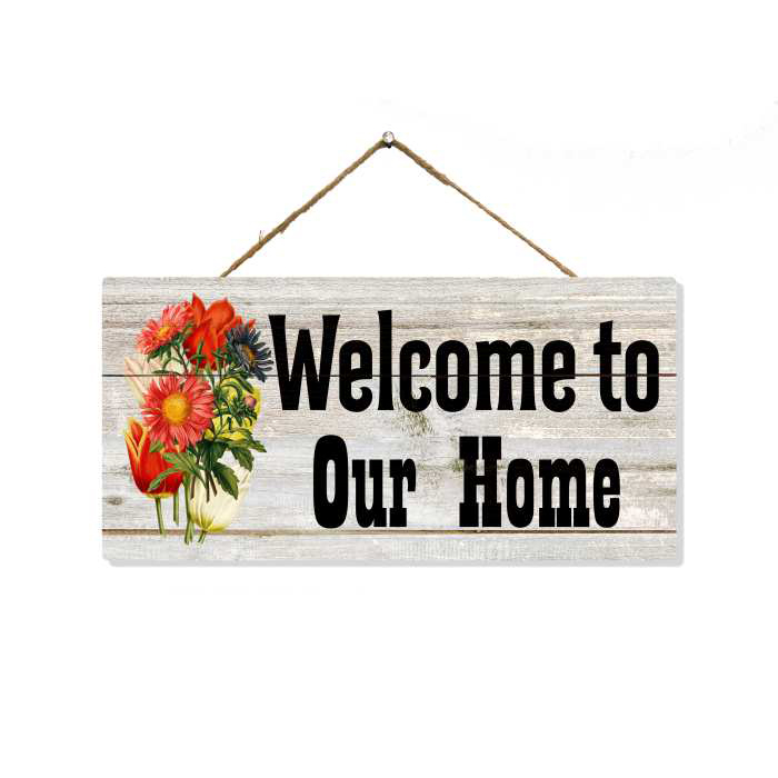 Home & Living Wall Décor Family Last Name Sign Welcome Family Name Sign ...