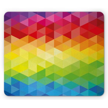 OTM Prints Black Mouse Pad, Geo Triangle Pastels - Walmart.com