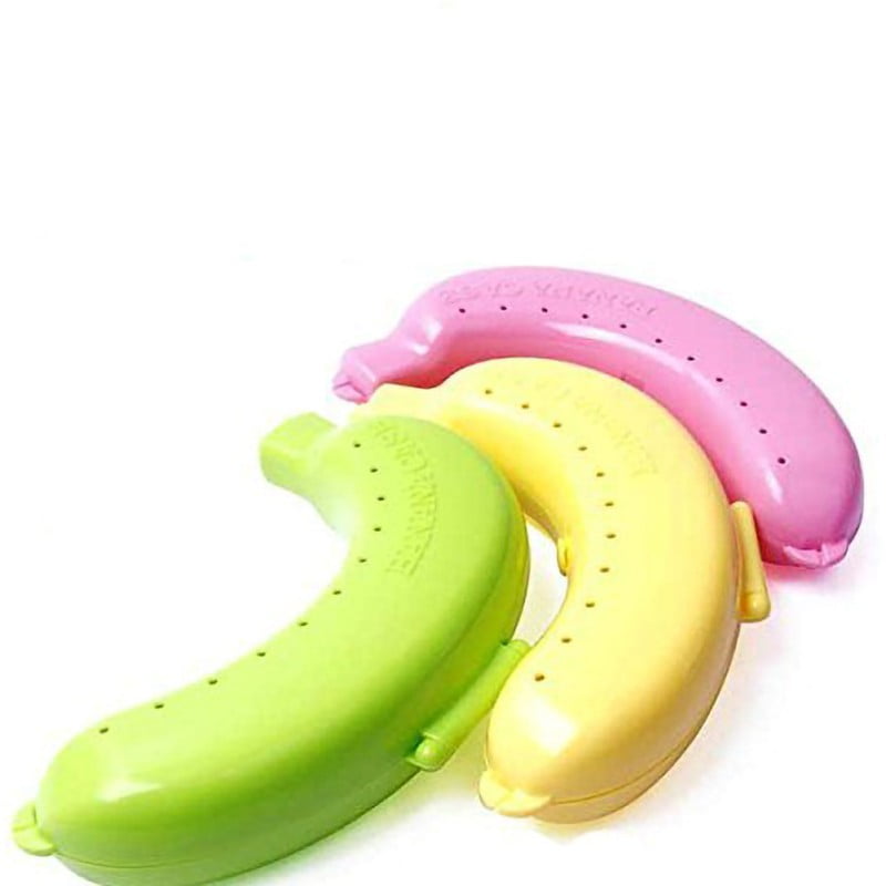 Banana Case,3 Pack Different Colors Banana Holder Outdoor Travel Cute ...