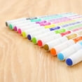 Deep Hole Marker Pens 12-color Double Line Outline Pen Set For Student ...