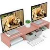 Monitor Stand Riser Desk Storage Rack Space Saving Computer Heightened ...