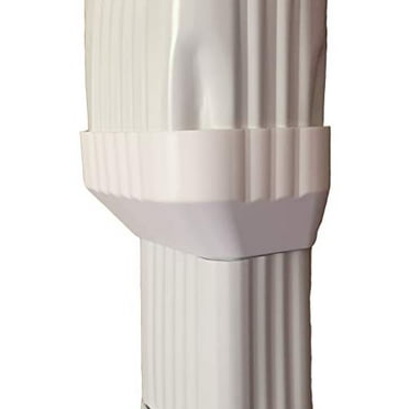 Guttergate White Plastic Rectangular Downspout Adapter, 3 x 3 x 4 in ...