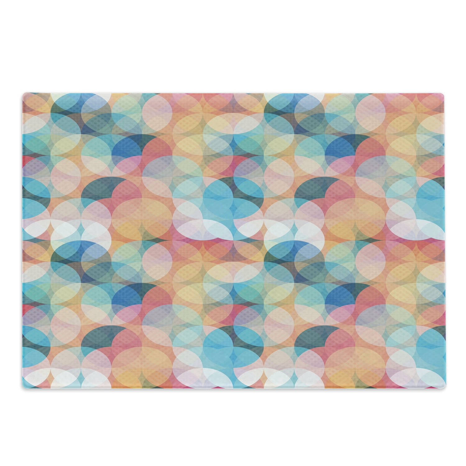 Geometric Cutting Board, Soft Toned Overlap Circles Mosaic Birthday ...