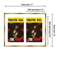 11x14 Gold Playbill Frame with White Mat with 2 Openings to Display 2 ...