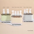 Blue Portable 3 In 1 Shampoo Conditioner Travel Bottle Set Transparent ...