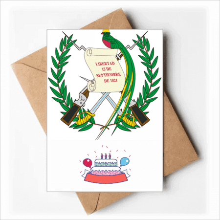 Guatemala National Emblem Country Happy Birthday Greeting Cards ...